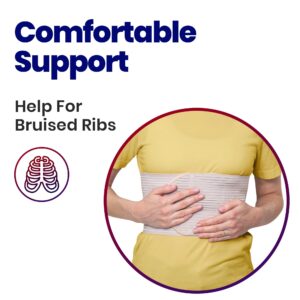 Rib Brace Chest Binder | Rib Belt to Reduce Rib Cage Pain | Chest Compression Support for Rib Muscle Injuries, Bruised Ribs | Breathable Chest Wrap Rib Brace for Women Men | (XXL 52 Inch)