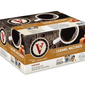 Victor Allen's Coffee Hawaiian Blend and Caramel Macchiato Single Serve K-Cup Coffee Pods | 80 Count