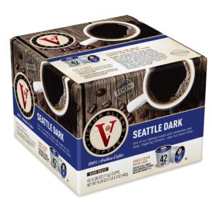 Victor Allen's Coffee Italian Roast and Seattle Dark Roast Coffee Pods for Keurig Brewers