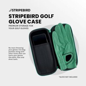 Stripebird - Original Performance Golf Glove Holder Case (Fairway Green) - Protect and Keep Golf Gloves Dry - Golf Glove Case for Moisture Free Storage - Golf Glove Organizer Case - Golf Case