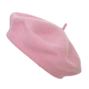 toptie women classic french style beret artist basque beanie hat-pink