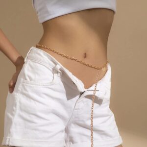 Chicque Sexy Belly Waist Chain Belt Gold Sequins Body Chain Bikini Body Jewelry Beach Party for Women and Girls