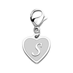 faadbuk initial heart charm (s)