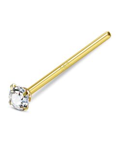 cocharm fishtail nose stud ring 20g 14k real gold custom bendable nose rings cz nose piercing jewelry for women men 2mm