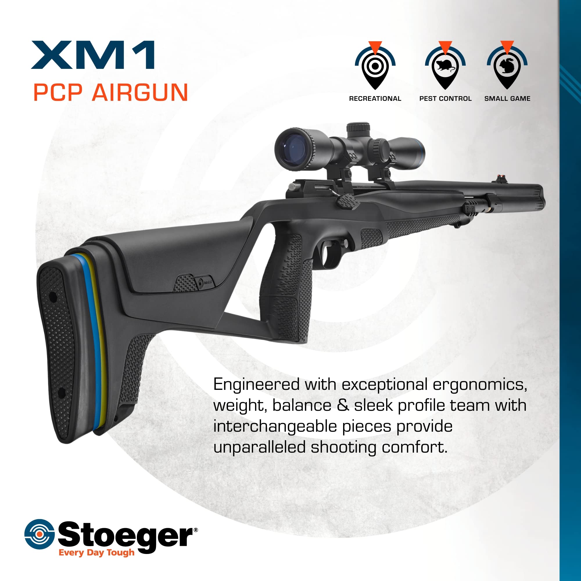 Stoeger XM1 Airgun + Scope - .177 Caliber - Black Synthetic with Fiber-Optic Sights and 4 x 32 Scope