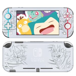 dlseego switch lite skin cool pattern full wrap skin protective film sticker design for switch lite-gray