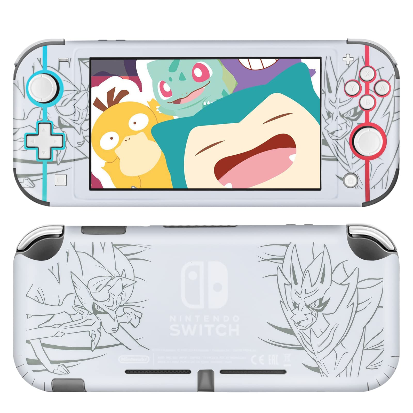 DLseego Switch Lite Skin Cool Pattern Full Wrap Skin Protective Film Sticker Design for Switch Lite-Gray