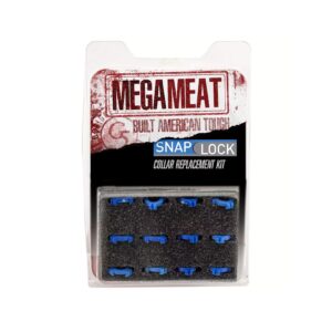 g5 megameat deadmeat v2 replacement collars clip-on secure hunting target shooting broadhead blade deployment control snaplock retention system, 12 pack - standard