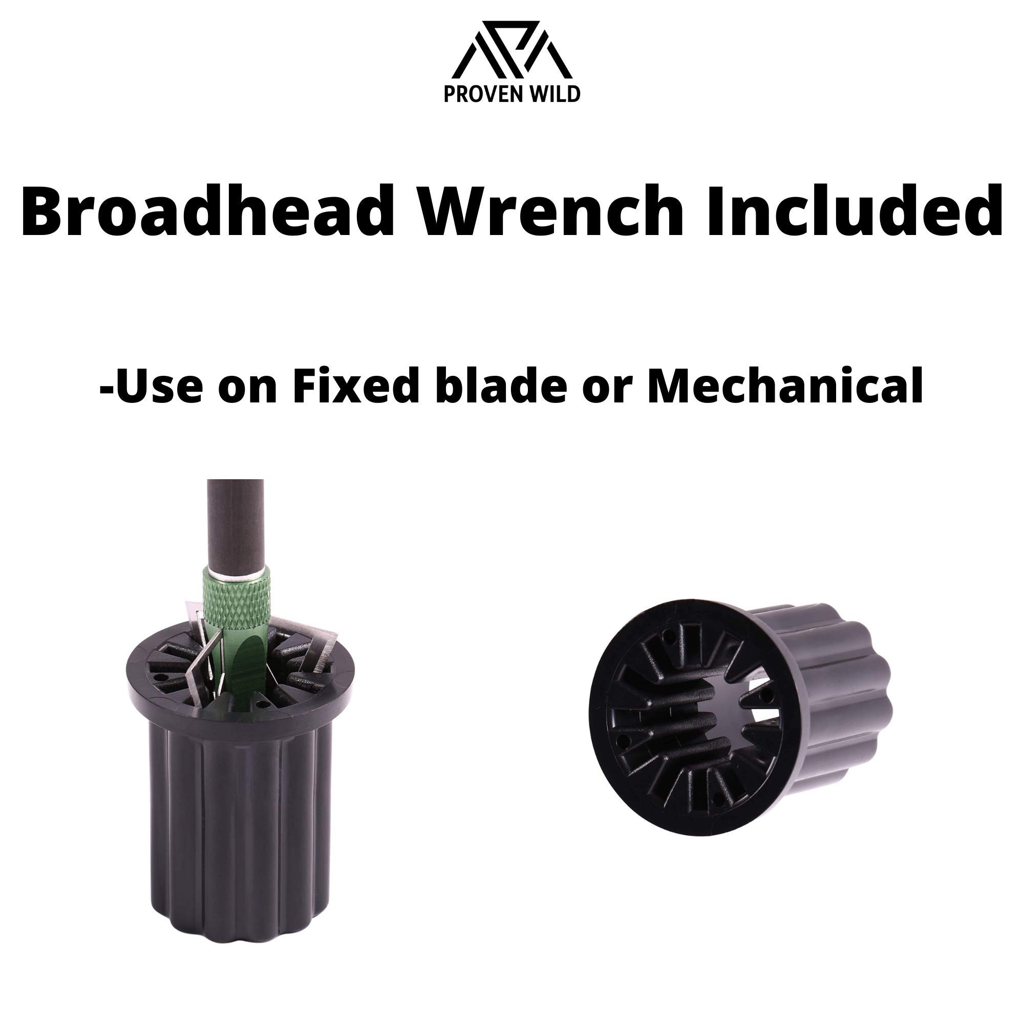 Proven Wild Broadhead Case - Waterproof Design for Archery Broadheads - 12 Broadheads with Wrench, 7.3 by 4.5 by 3.3 in