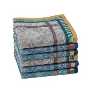 houlife hankerchieves men, cotton men’s handkerchiefs, soft cotton hankies (mixed-6 pcs)