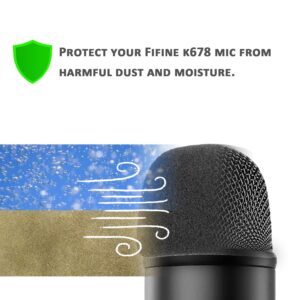 K678 Pop Filter - Mic Windscreen Foam Cover Customized for FIFINE K678 USB Microphone to Blocks Out Plosives by YOUSHARES