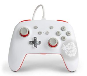 powera enhanced wired controller for nintendo switch - mario white