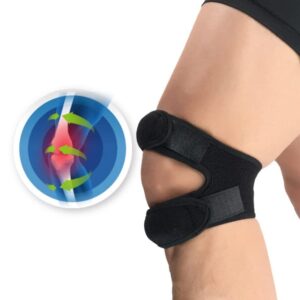 ANKOMINA 1 Pair Patella Knee Strap for Women Men Pressurized Knee Pain Relief Knee Wrap Sleeve Support Bandage Pad Elastic Knee Braces Kneepad for Tennis Cycling Football Injury Recovery