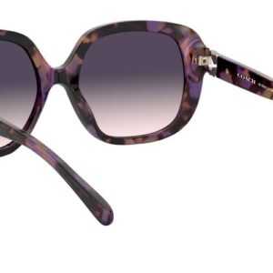 Coach HC8292 Sunglasses, Purple Tortoise/Purple Pink Gradient, 56 mm