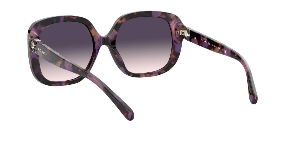 Coach HC8292 Sunglasses, Purple Tortoise/Purple Pink Gradient, 56 mm