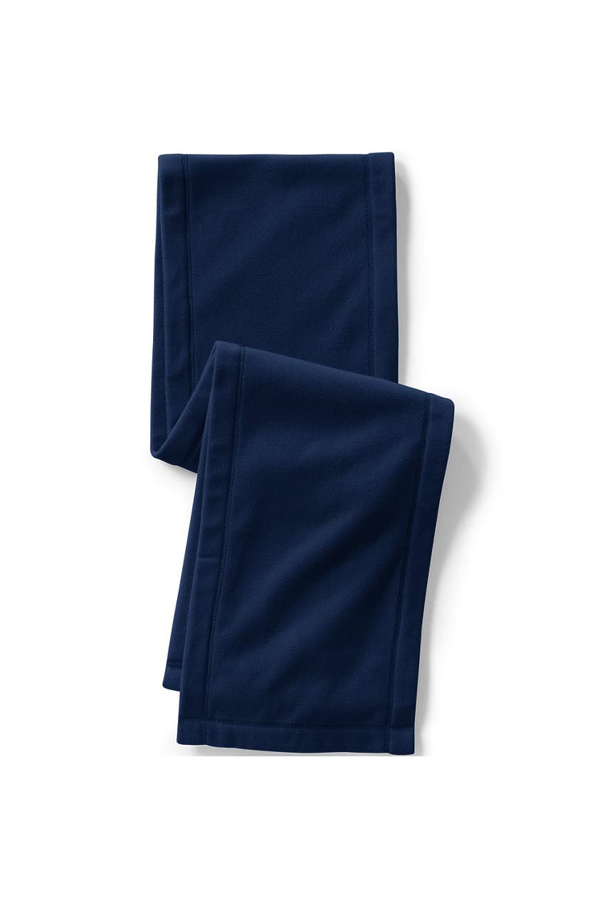 Lands' End Fleece Scarf Deep Sea Navy One Size