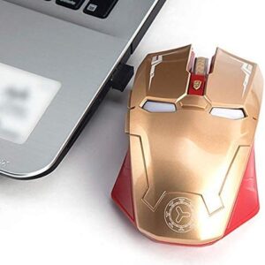 Wireless Mouse, 2.4GHz with USB Receiver, 1200 DPI Portable Optical Computer Mouse for Laptop, PC, Desktop, 5 Buttons - Gold