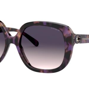 Coach HC8292 Sunglasses, Purple Tortoise/Purple Pink Gradient, 56 mm