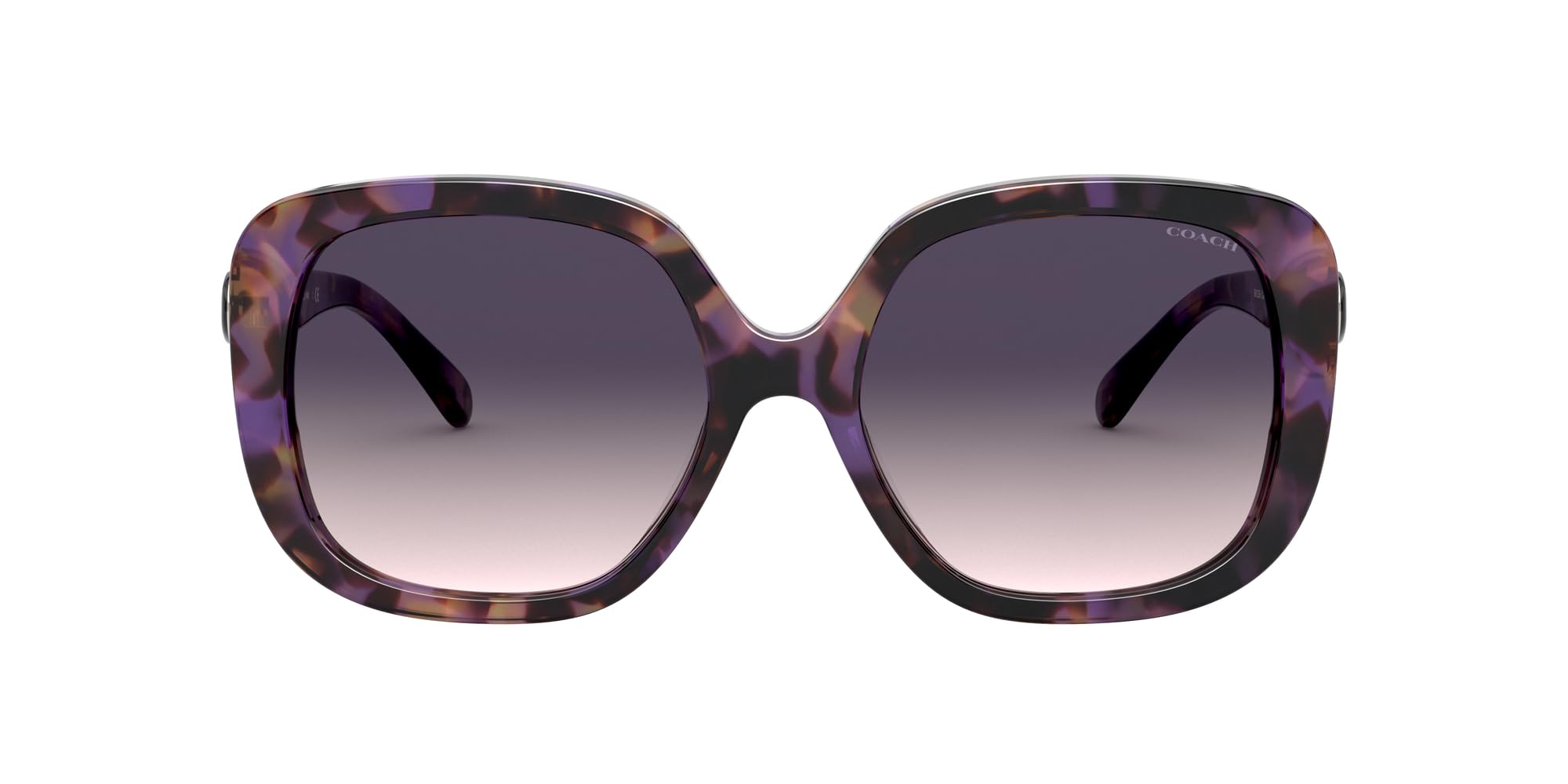 Coach HC8292 Sunglasses, Purple Tortoise/Purple Pink Gradient, 56 mm