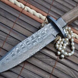 Perkin Hunting Knives Damascus Steel Knife Fixed Blade Hunting Knife With Sheath