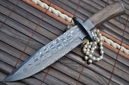 Perkin Hunting Knives Damascus Steel Knife Fixed Blade Hunting Knife With Sheath