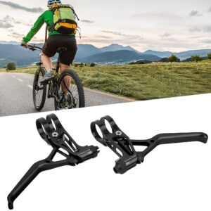 vgeby 1 pair bike brake lever, adjustable crossing brake lever set mountain bike brake handlebar braking lever handle(all black) and spare supplies and spare parts