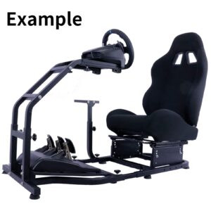 Hottoby Racing Seat with Adjustable Slide Adapt Racing Wheel Stand Fit for Logitech/Thrustmaster G25 G27 G29 G920 T80 T150 T300 T500 T300RS T500RS T-GT,No Racing Wheel,Shifter & Pedals