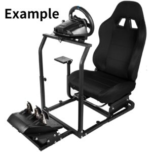 Hottoby Racing Seat with Adjustable Slide Adapt Racing Wheel Stand Fit for Logitech/Thrustmaster G25 G27 G29 G920 T80 T150 T300 T500 T300RS T500RS T-GT,No Racing Wheel,Shifter & Pedals