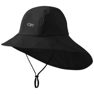 outdoor research seattle cape hat – waterproof & sun protection outdoor hat black