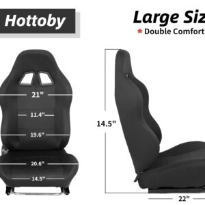 Hottoby Racing Seat with Adjustable Slide Adapt Racing Wheel Stand Fit for Logitech/Thrustmaster G25 G27 G29 G920 T80 T150 T300 T500 T300RS T500RS T-GT,No Racing Wheel,Shifter & Pedals