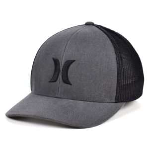 hurley icon washed flexfit stretch-fit hat black