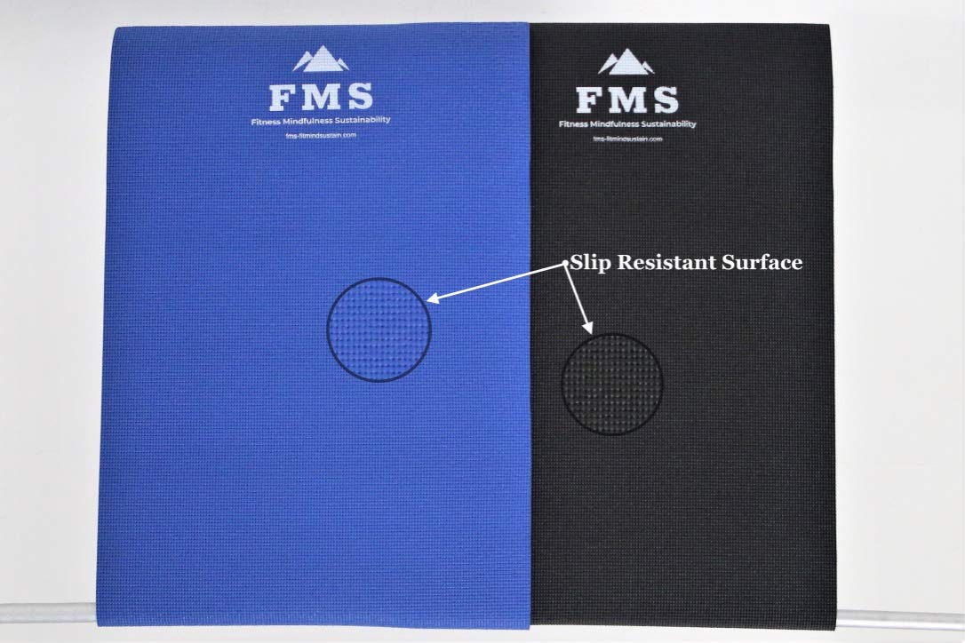 FIMISU™ Yoga & Exercise Mat • 6mm Thick • Slip Resistant (Blue)