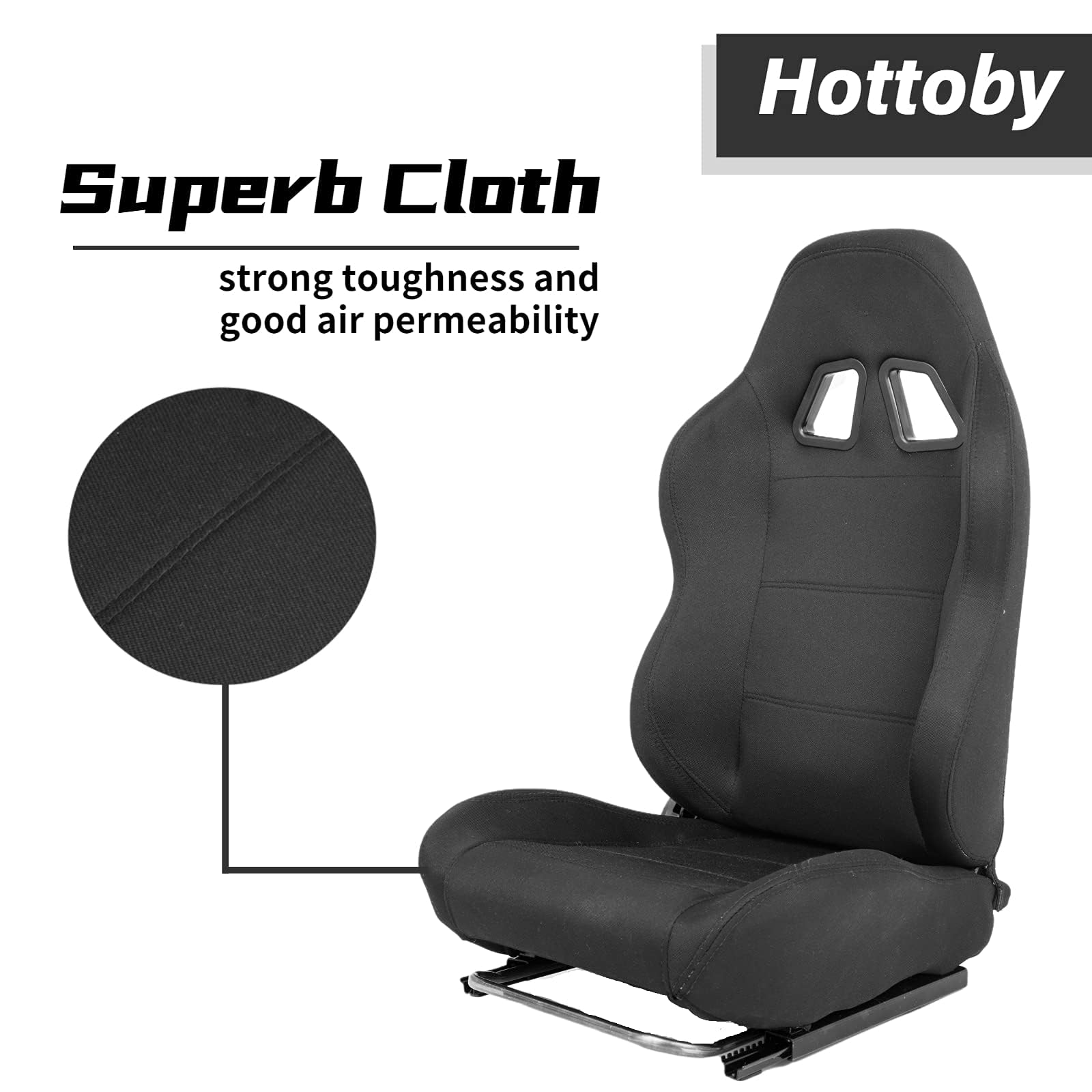 Hottoby Racing Seat with Adjustable Slide Adapt Racing Wheel Stand Fit for Logitech/Thrustmaster G25 G27 G29 G920 T80 T150 T300 T500 T300RS T500RS T-GT,No Racing Wheel,Shifter & Pedals