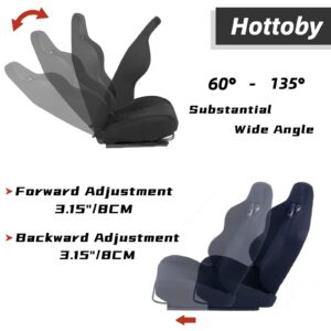 Hottoby Racing Seat with Adjustable Slide Adapt Racing Wheel Stand Fit for Logitech/Thrustmaster G25 G27 G29 G920 T80 T150 T300 T500 T300RS T500RS T-GT,No Racing Wheel,Shifter & Pedals