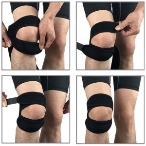 ANKOMINA 1 Pair Patella Knee Strap for Women Men Pressurized Knee Pain Relief Knee Wrap Sleeve Support Bandage Pad Elastic Knee Braces Kneepad for Tennis Cycling Football Injury Recovery