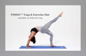 fimisu™ yoga & exercise mat • 6mm thick • slip resistant (blue)