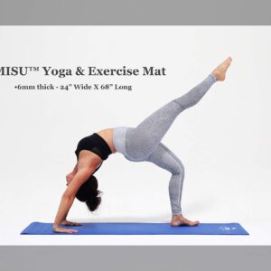 FIMISU™ Yoga & Exercise Mat • 6mm Thick • Slip Resistant (Blue)