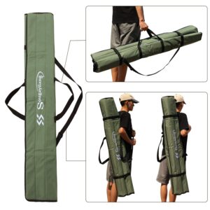 Sougayilang Fishing Rod Bag Canvas Rod Case Organizer Pole Storage Bag Fishing Rod and Reel Carrier Organizer for Travel, Gift for Father, Boyfriend and Family