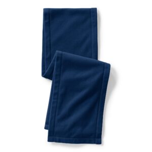 lands' end fleece scarf deep sea navy one size