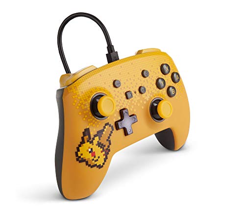 PowerA Pokemon Enhanced Wired Controller for Nintendo Switch - Pixel Pikachu, Gamepad, Wired Video Game Controller, Gaming Controller - Nintendo Switch