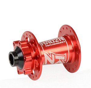 bestpartscom koozer xm490 32 hole hub full aluminum ultralight mtb mountain bike disc brake hub through axle front hub 15x100mm red for shimano 8-11speed & sram 8-10speed