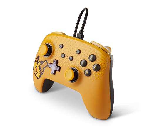 PowerA Pokemon Enhanced Wired Controller for Nintendo Switch - Pixel Pikachu, Gamepad, Wired Video Game Controller, Gaming Controller - Nintendo Switch