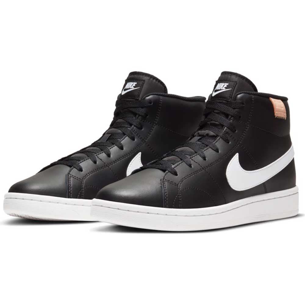 NIKE Men's Court Royale 2 MID Tennis Shoe, Black White Onyx, 8.5