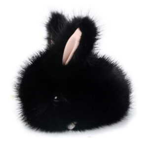 5cm mini rabbit keychain pendant fur ball keyring lovely mini kawaii animal black