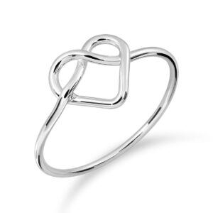 lalana open wirework sterling silver heart knot celtic love cross hypoallergenic ring | small dainty jewelry for women (6)