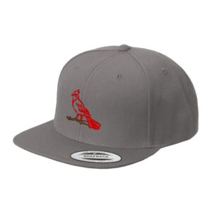 snapback hats for men & women wildlife bird cardinal animals acrylic flat bill baseball cap dark grey design only