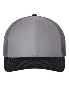 richardson snapback trucker cap adjustable grey/charcoal/navy