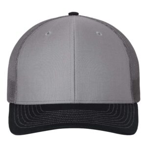 Richardson Snapback Trucker Cap Adjustable Grey/Charcoal/Navy