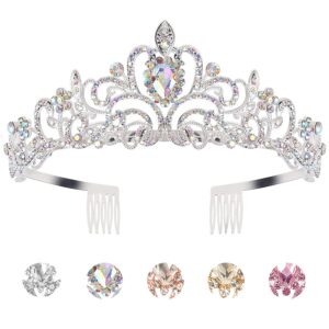 tiaras crown, kicosy crystal ab rhinestones tiaras and crowns for women princess tiara for women the crown for girls birthday crowns for women birthday tiara princess crowns and tiaras for girls