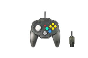 warrior 64 wired controller for original nintendo 64 n64 console (black)